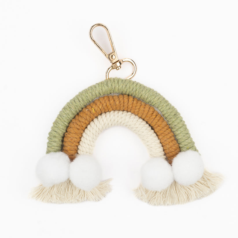 Macramé Rainbow Key Chain – Jaya Sanskriti
